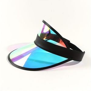 Accessories | Nib Holographic Laser Pvc Black Elastic Hat Lightweight ...